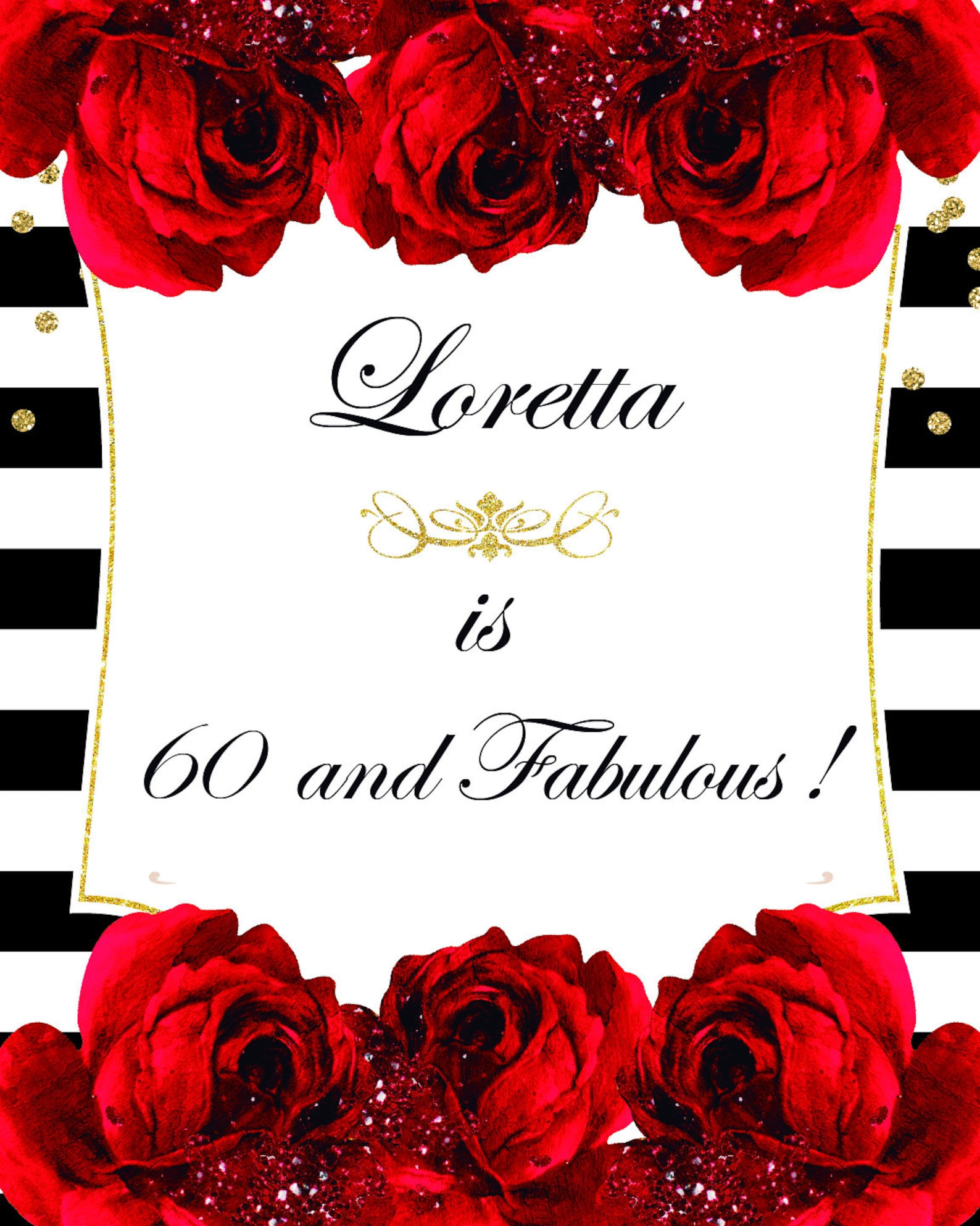 Red Rose Welcome Sign Bridal Shower Personalized Red and Black - Etsy