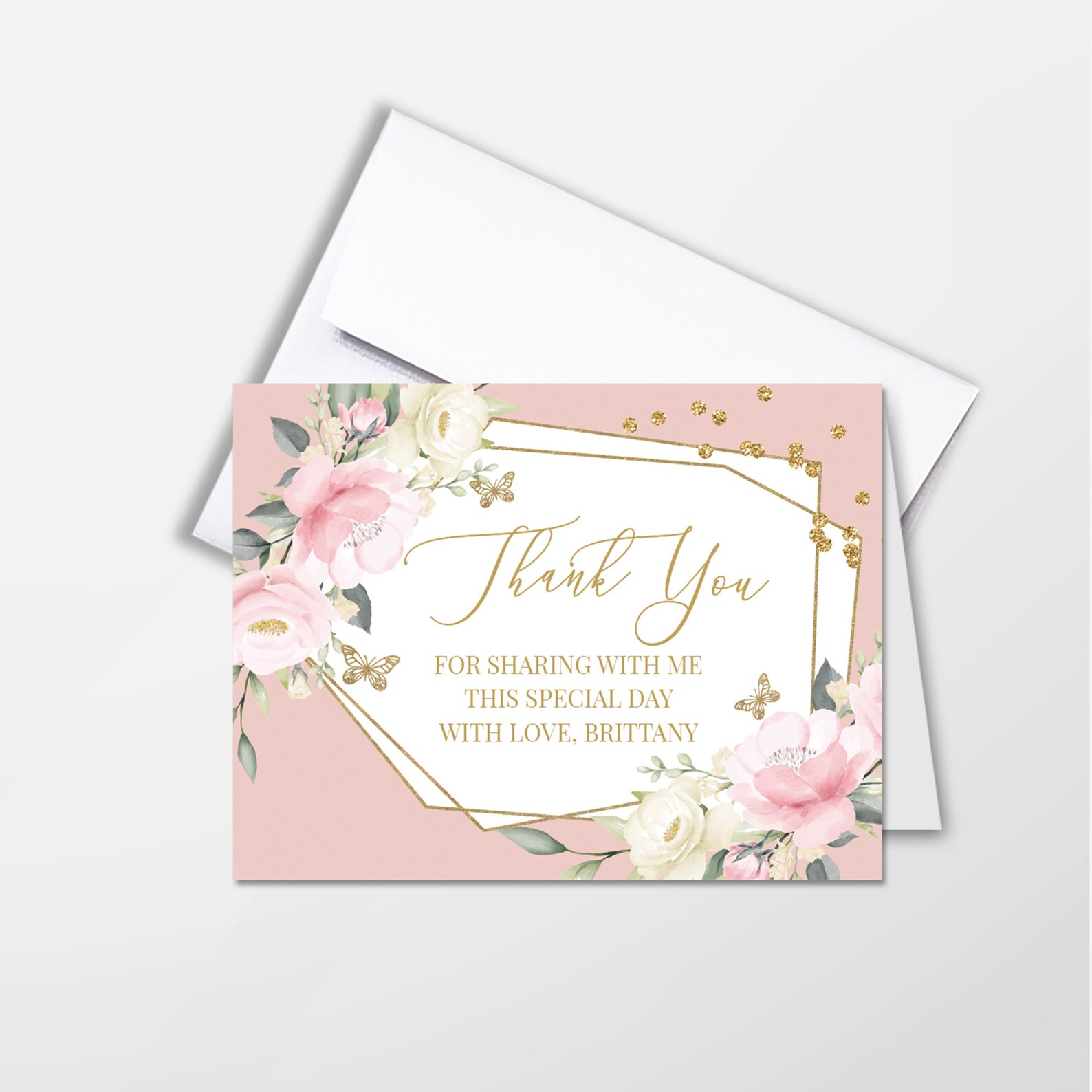 Floral First Communion Save the Date Card, Pink and Gold - Etsy