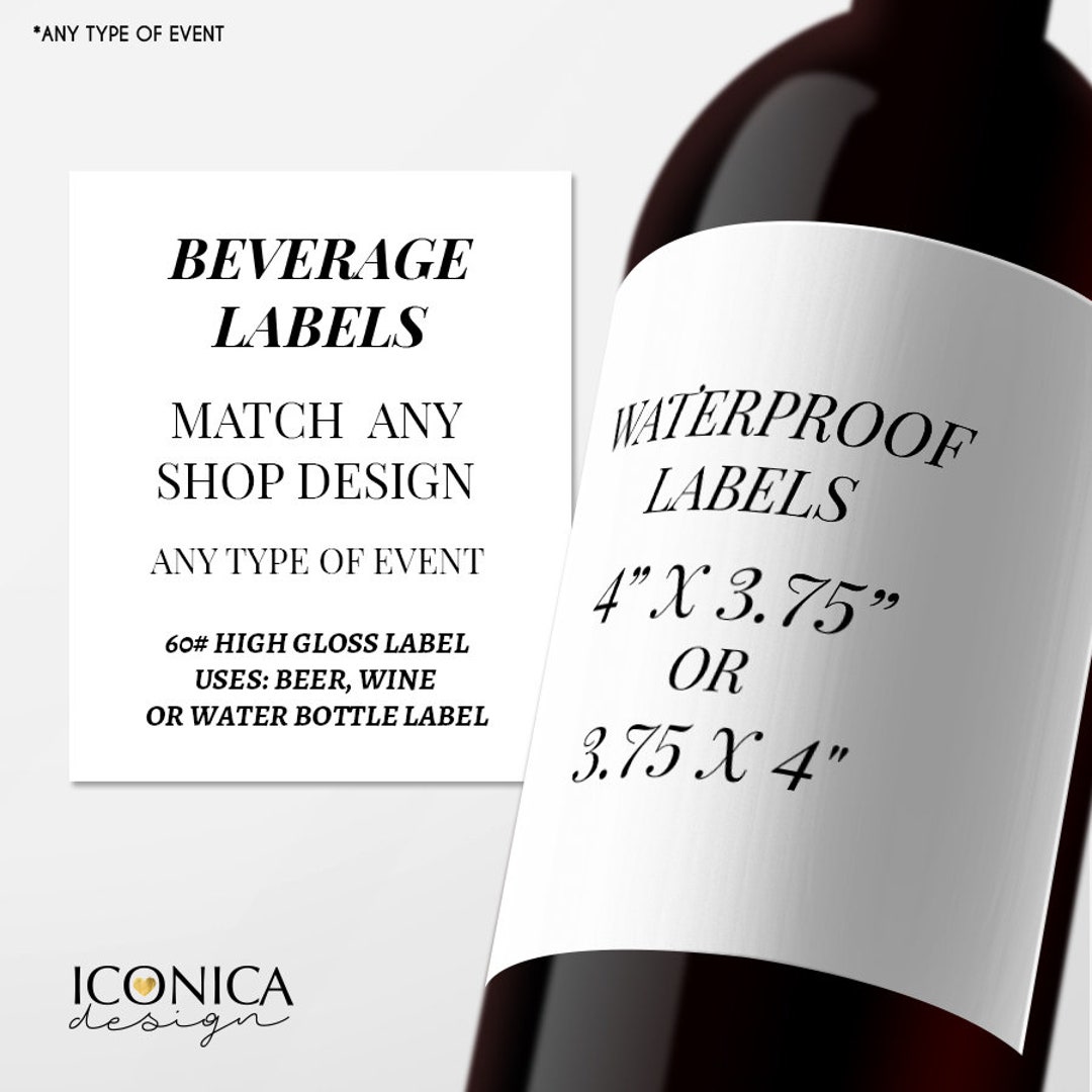 Custom Beverage Labels, Bottle Wrappers || a La Carte || Wine Labels ...