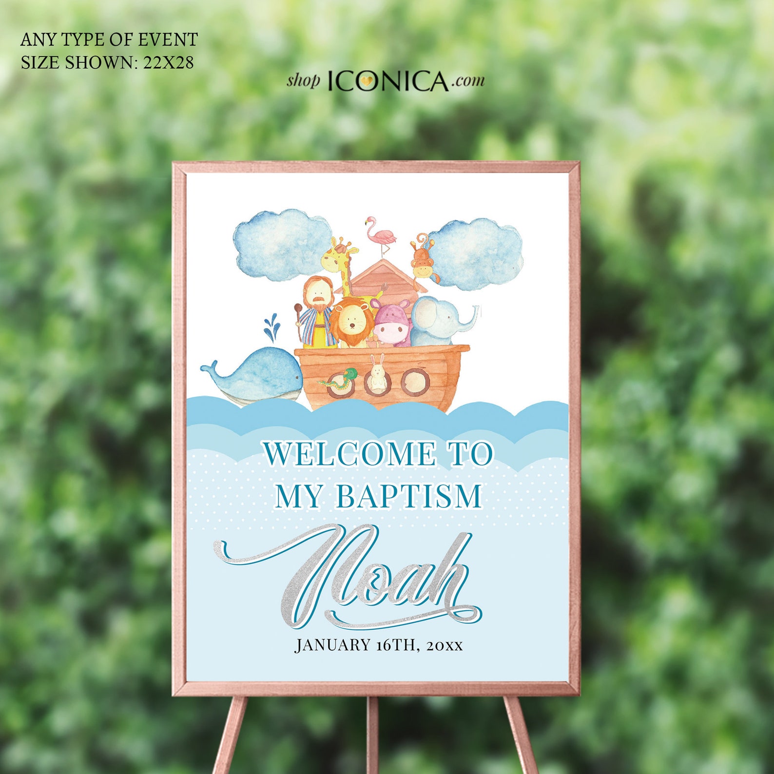 Noah's Ark Welcome Sign, Baptism, Birthday (printed or Digital File) - Etsy