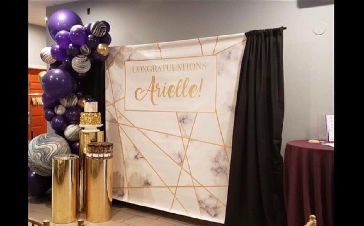 Geometric Photo Booth Backdrop Graduation Party DecorModern | Etsy