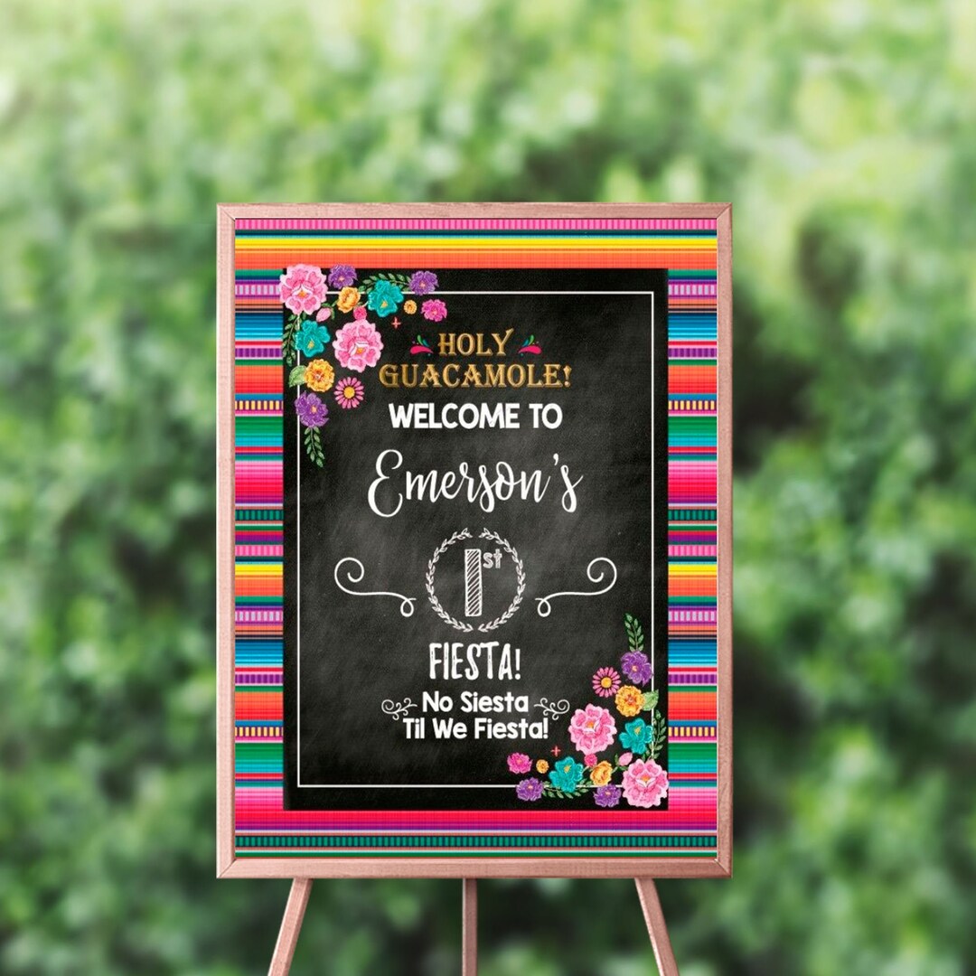 FIESTA Bridal Shower Welcome Sign, FIESTA Theme Welcome Sign Decor ...