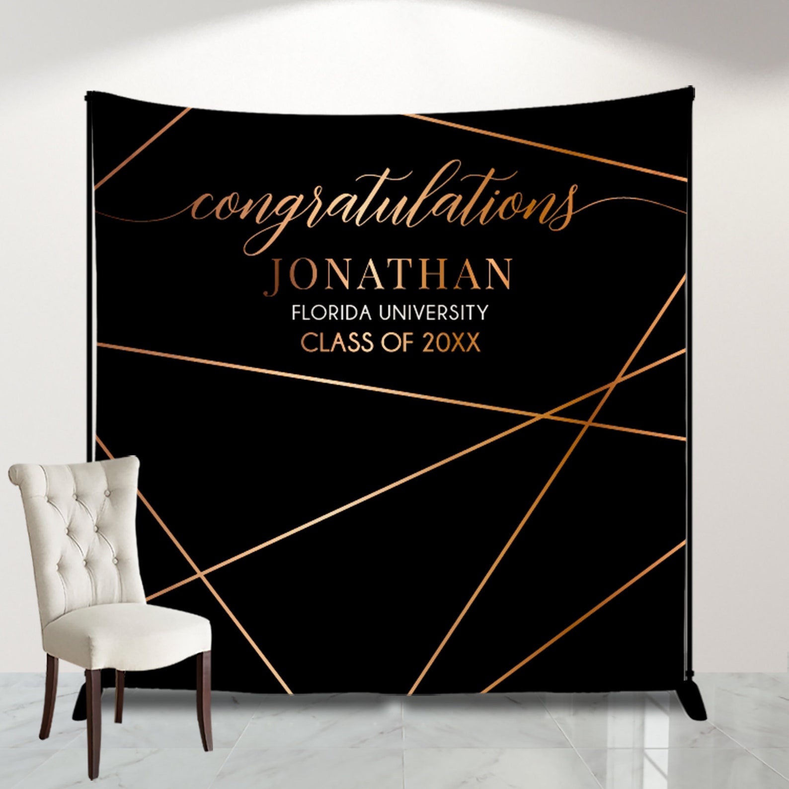 Modern Backdrop Personalized Milestone Birthday Backdrop | Etsy