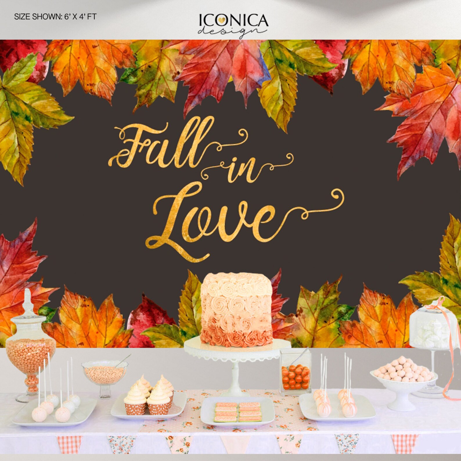 Fall in Love Menu Card Fall Engagement Party Menu printable | Etsy