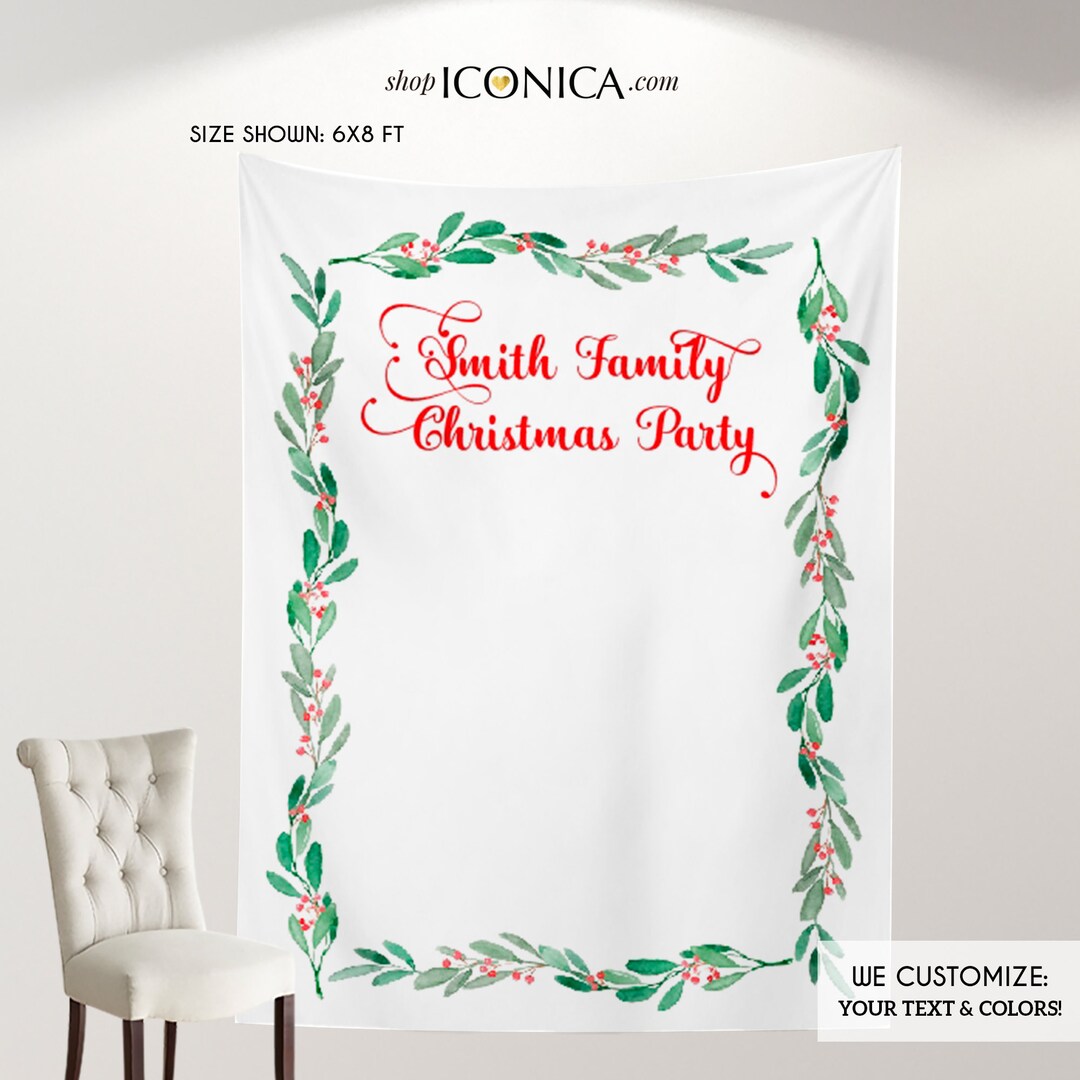 Christmas Party Backdrop Personalized,annual Holiday Party Decor ...