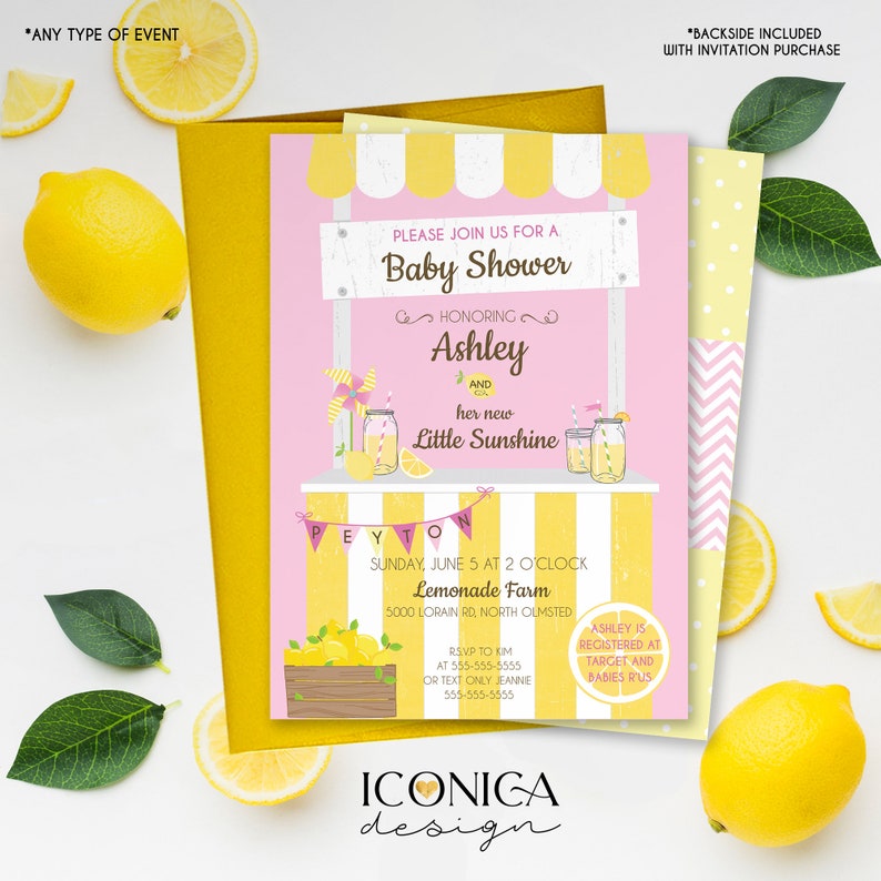 Lemonade Backdrop Lemons Backdrop for Girls Pink Lemonade | Etsy