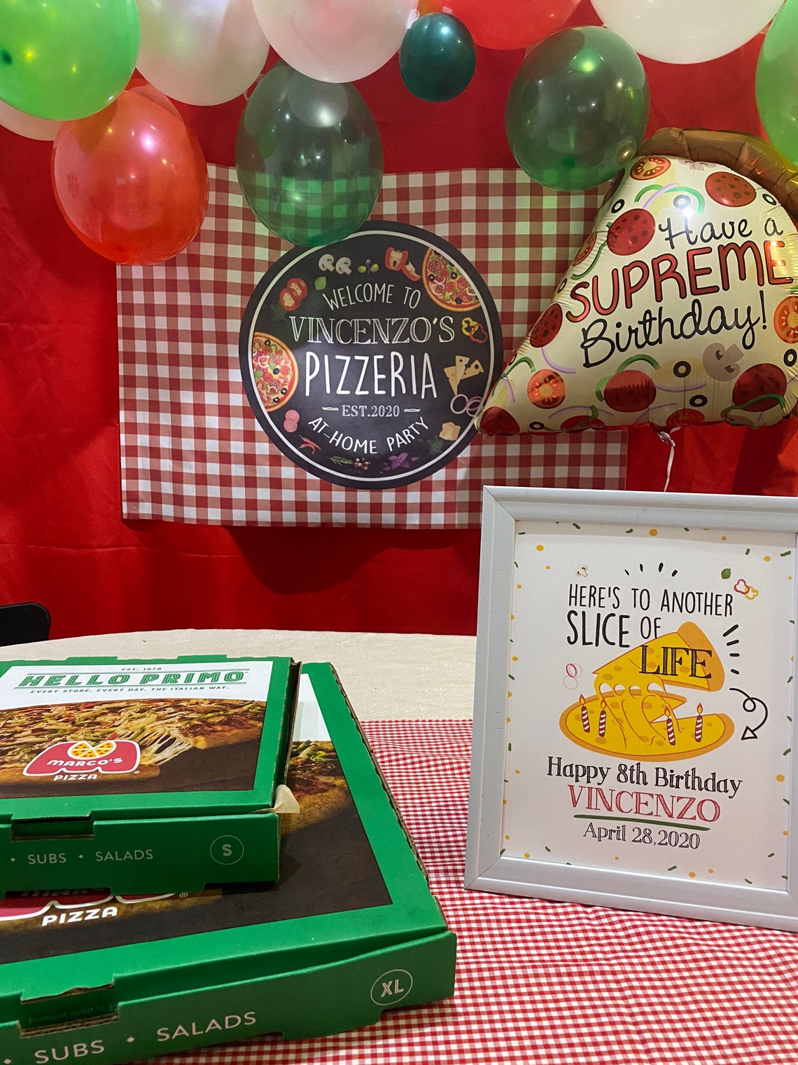 Pizza Party Pizzeria Birthday Pizza Photo Backdrop Pizza Party | Etsy