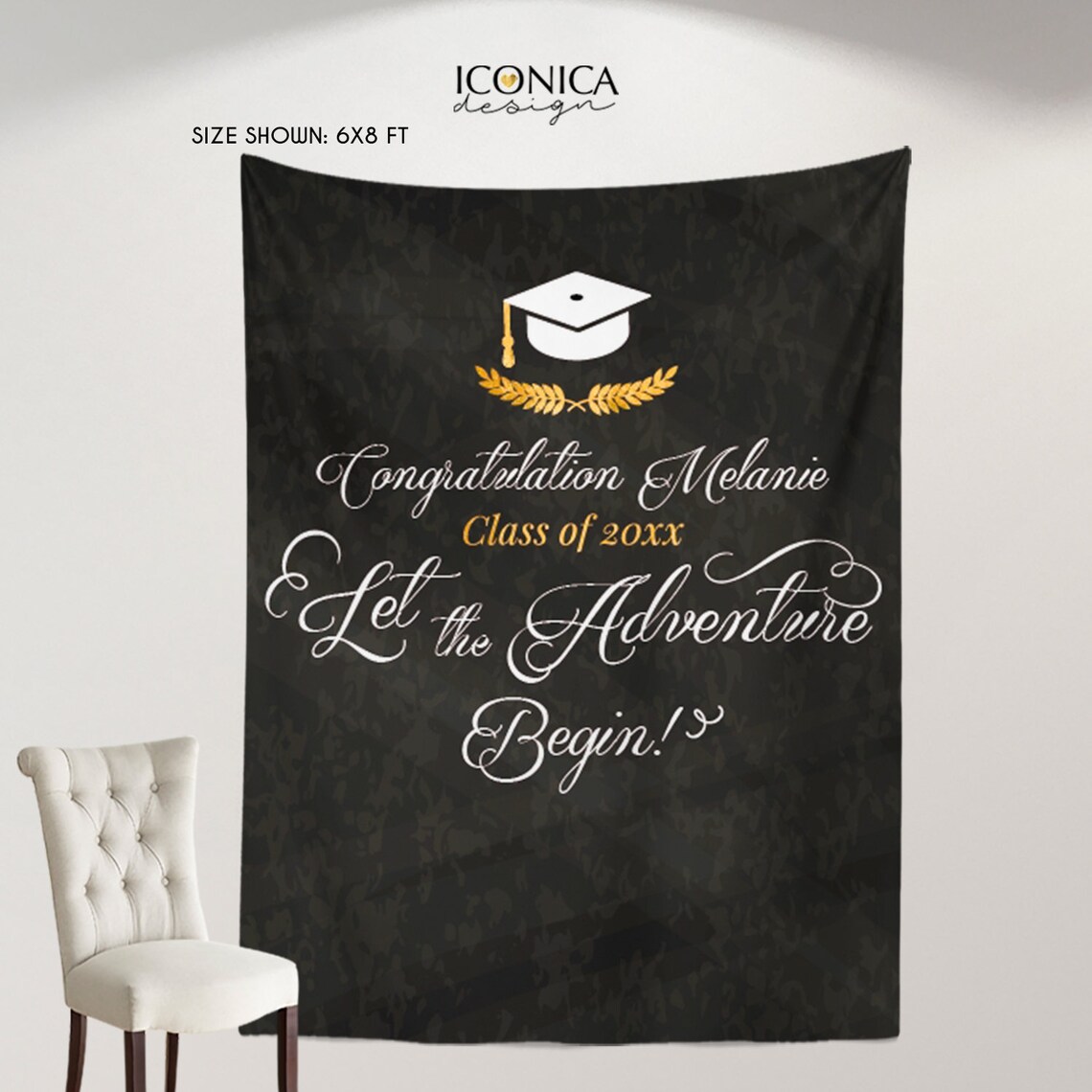 Graduation Party Photo Booth Backdrop Personalized Virtual - Etsy