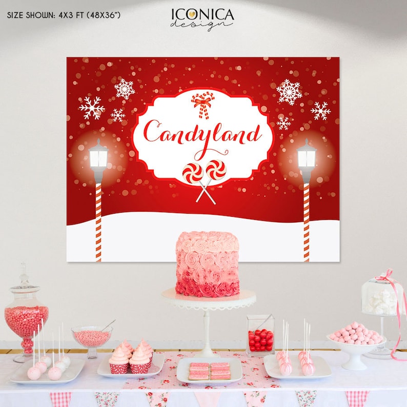 Candyland First Birthday Banner Candyland Holiday Party - Etsy