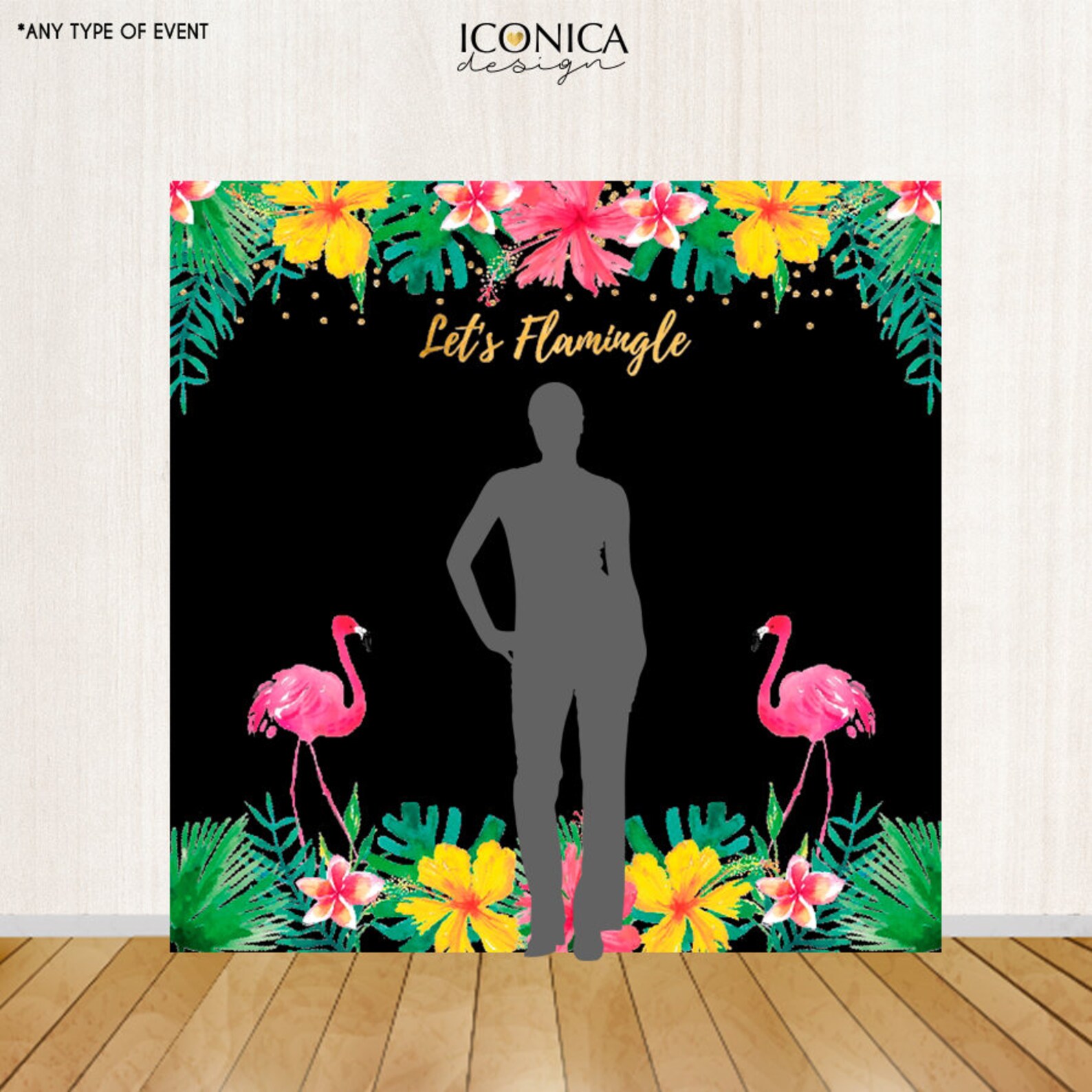 Flamingo Party Backdrop Tropical Luau Backdrop Summer - Etsy
