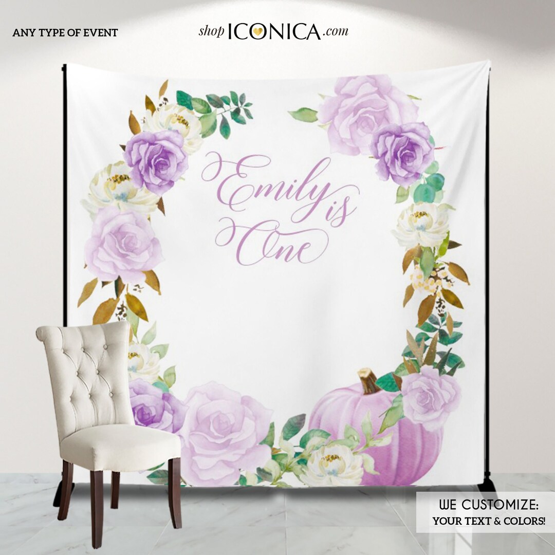 Little Pumpkin Backdrop Pumpkin First Birthday Banner Fall Baby Shower ...