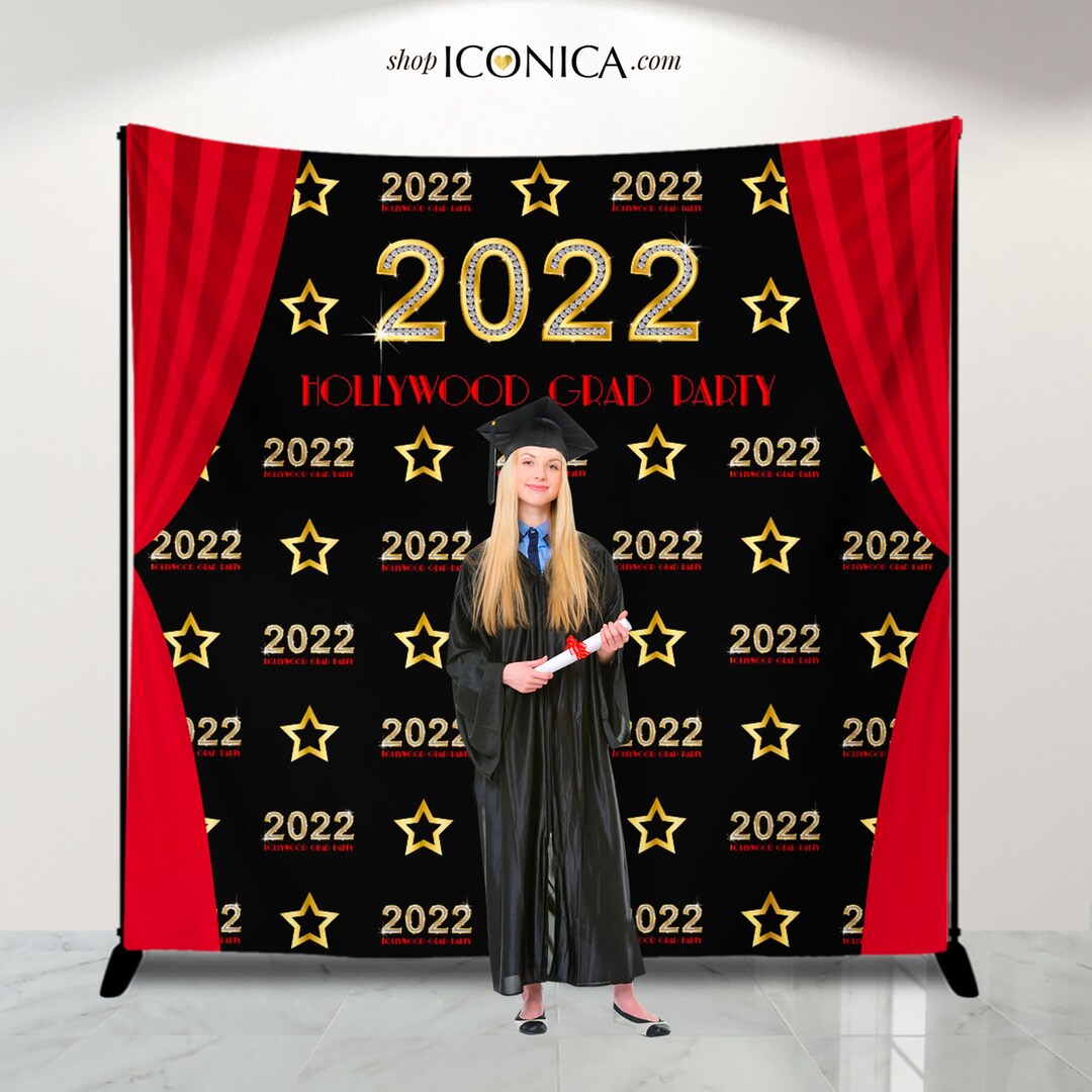 Graduation Backdrop 2023 Graduation Banner Personalized Red - Etsy