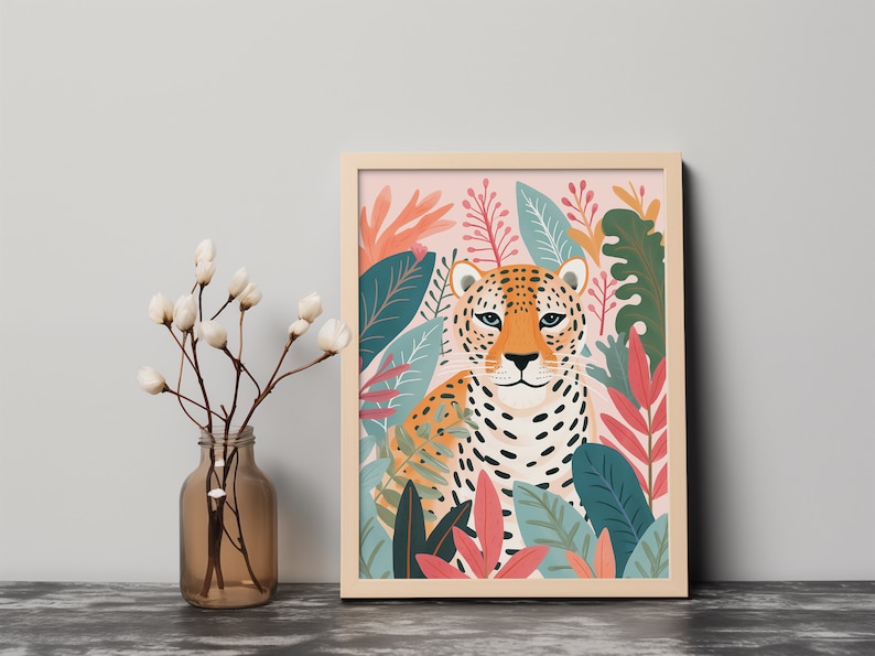 Printable Big Cats 3 Tigers BOHO Tropical Wall Arts Gallery Wall Set of ...