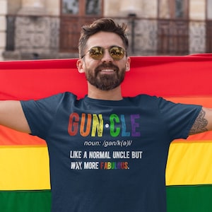 Men's Funny Uncle T-shirt Guncle Shirt Gift Ideas Uncles Fun Saying Tee ...