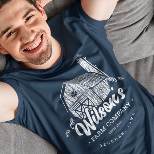 Mens Personalized Farm T Shirt Rooster Shirt Vintage Etsy