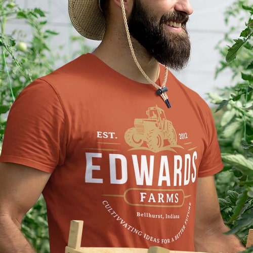 Mens Personalized Farm T Shirt Vintage Farming Shirt Etsy