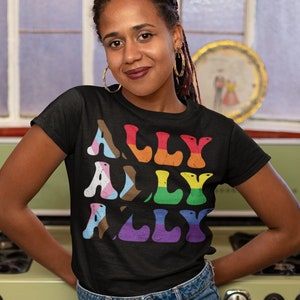 Women's LGBT Ally Shirt LGBTQ Support Ally T Shirt Flag - Etsy