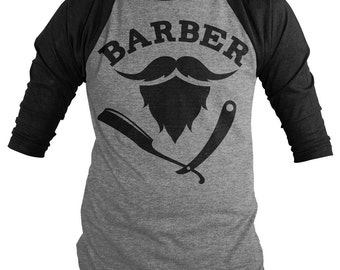 Women's Barber T-Shirt Get Faded Vintage Tee Chair | Etsy
