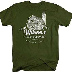 Men's Personalized Farm T Shirt Barn Farming Shirt Personalized Farmer ...