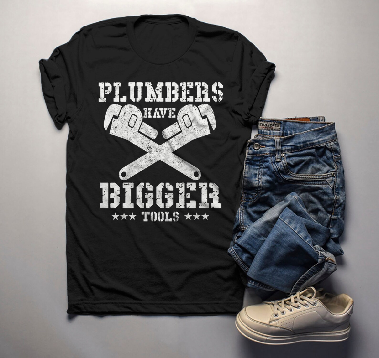 Men's Funny Plumber Shirt Shirts for Plumbers Bigger Tools T Shirt Pipe ...