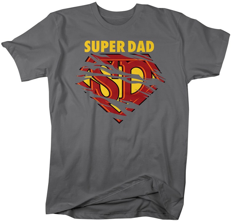 Men's Funny Super Dad T Shirt Father's Day Gift Hero | Etsy