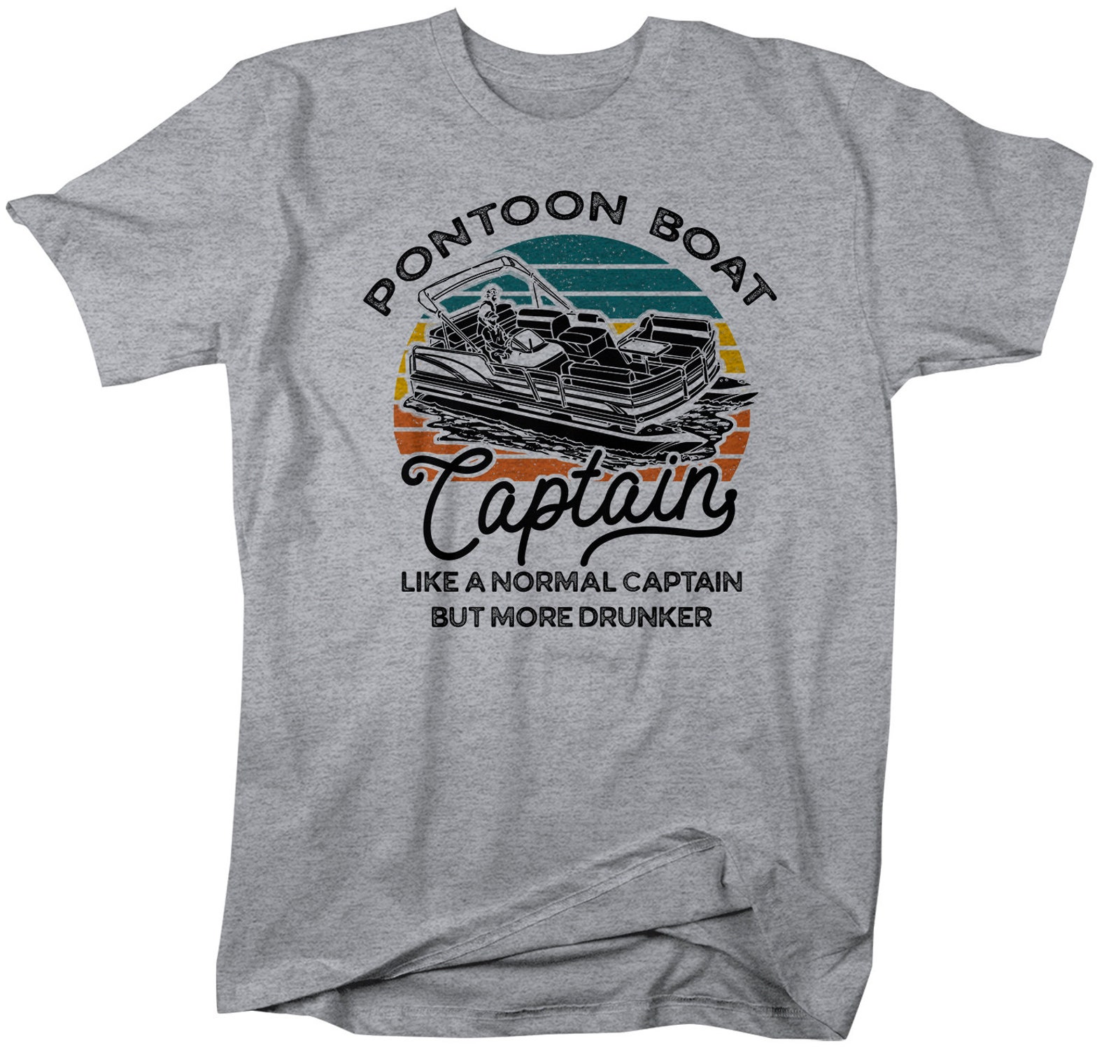 Men's Funny Pontoon Boat T Shirt Pontoon Boat Captain | Etsy