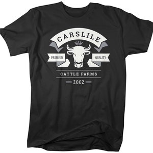 Men's Personalized Cattle Ranch T Shirt Cow Farm Shirt Farmer Gift Idea ...