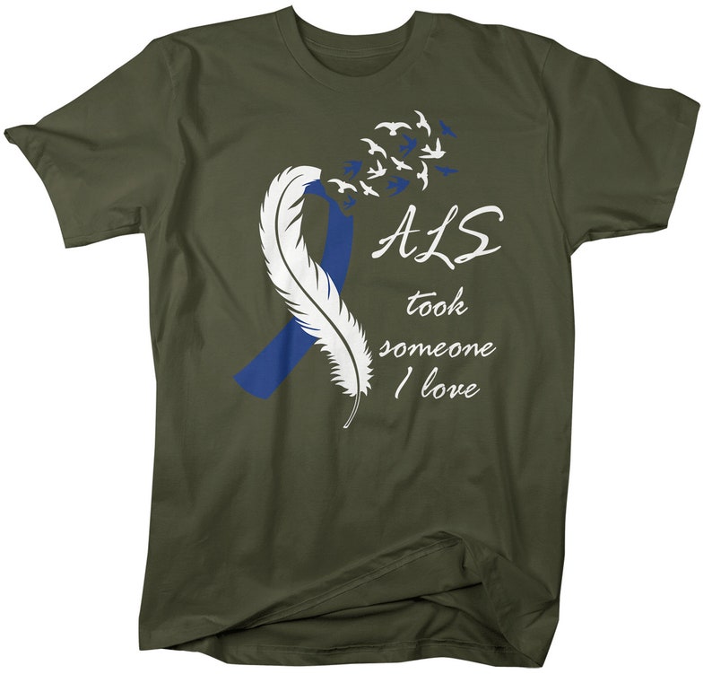 Men's ALS T-shirt Blue ALS Amyotrophic Lateral Sclerosis | Etsy