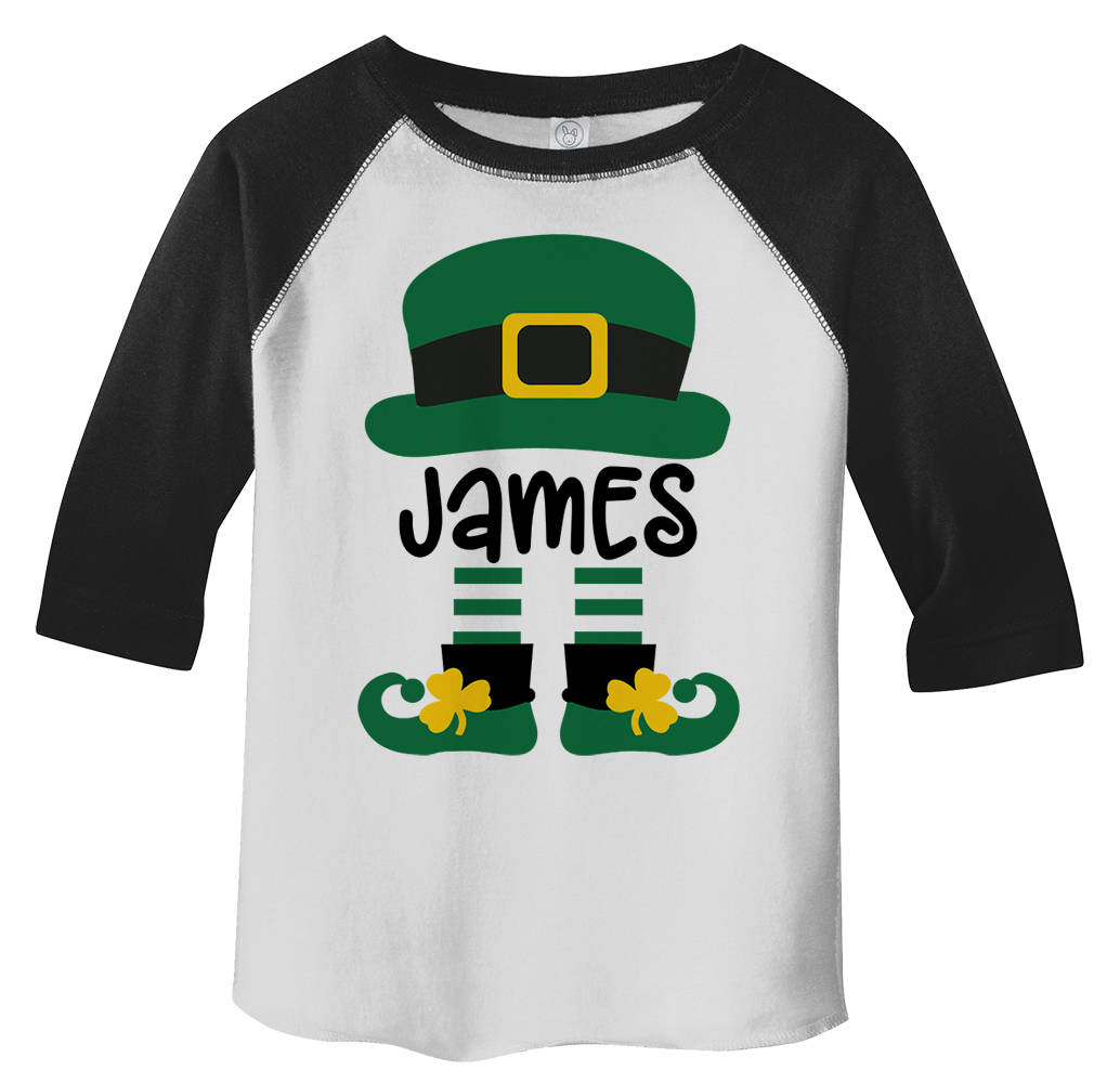 Toddler Boy's Personalized Leprechaun Shirt 3/4 Sleeve | Etsy