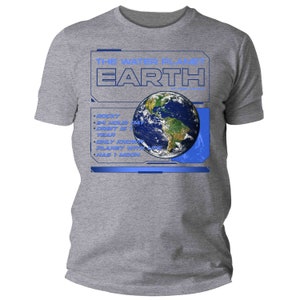 Men's Planet Earth Shirt Space T Shirts Hipster Solar System Astronomy ...