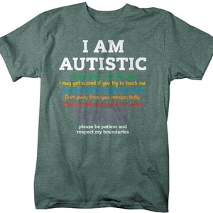 Men's Autism T Shirt I Am Autistic Shirt Awareness T-shirt Spectrum ...