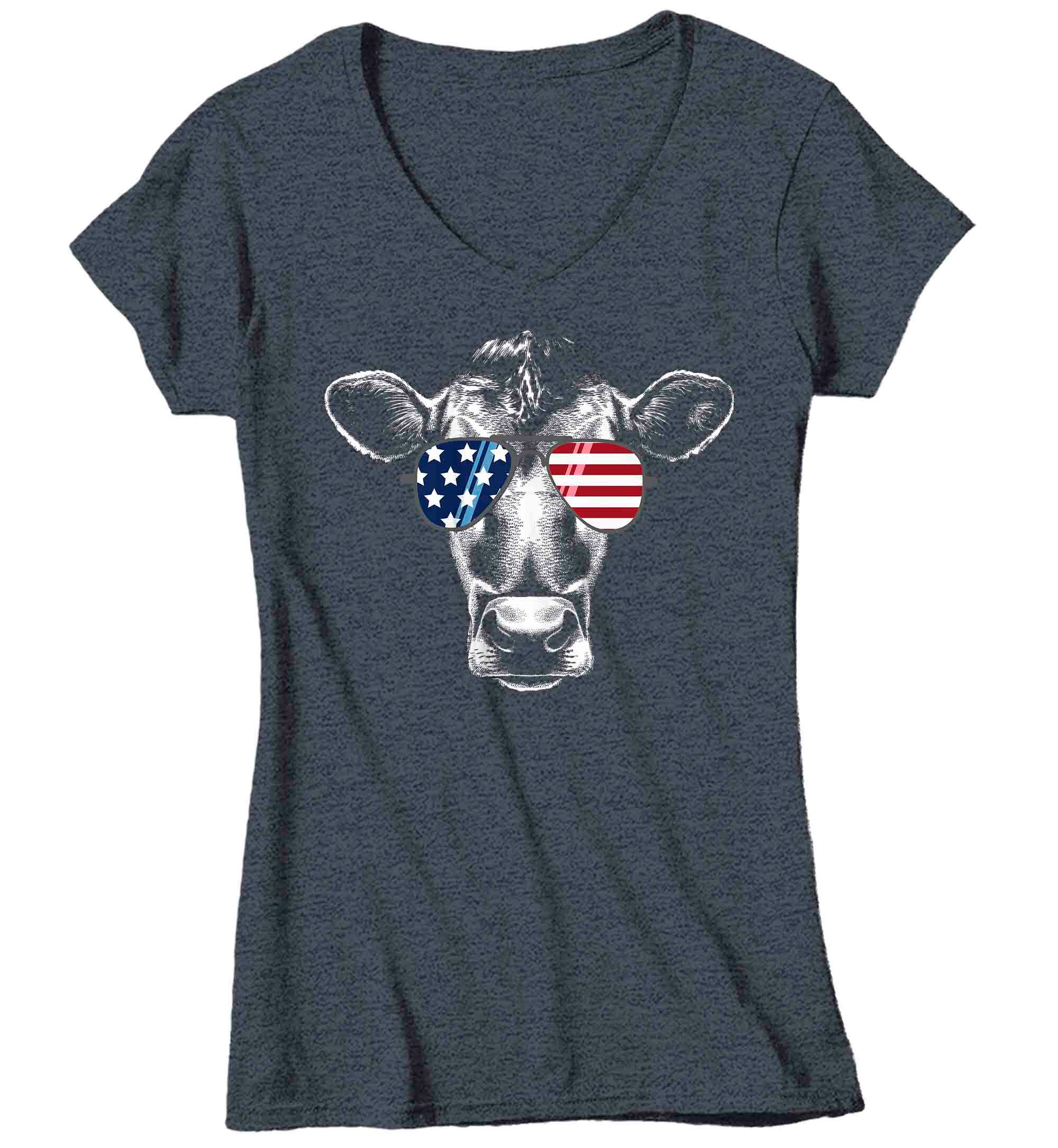 Women's Patriotic Shirt Cow Shirt Heifer Tshirt Merica | Etsy