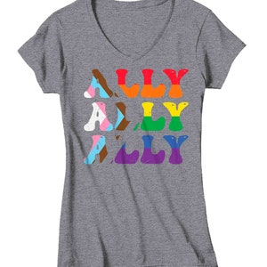 Women's LGBT Ally Shirt LGBTQ Support Ally T Shirt Flag - Etsy