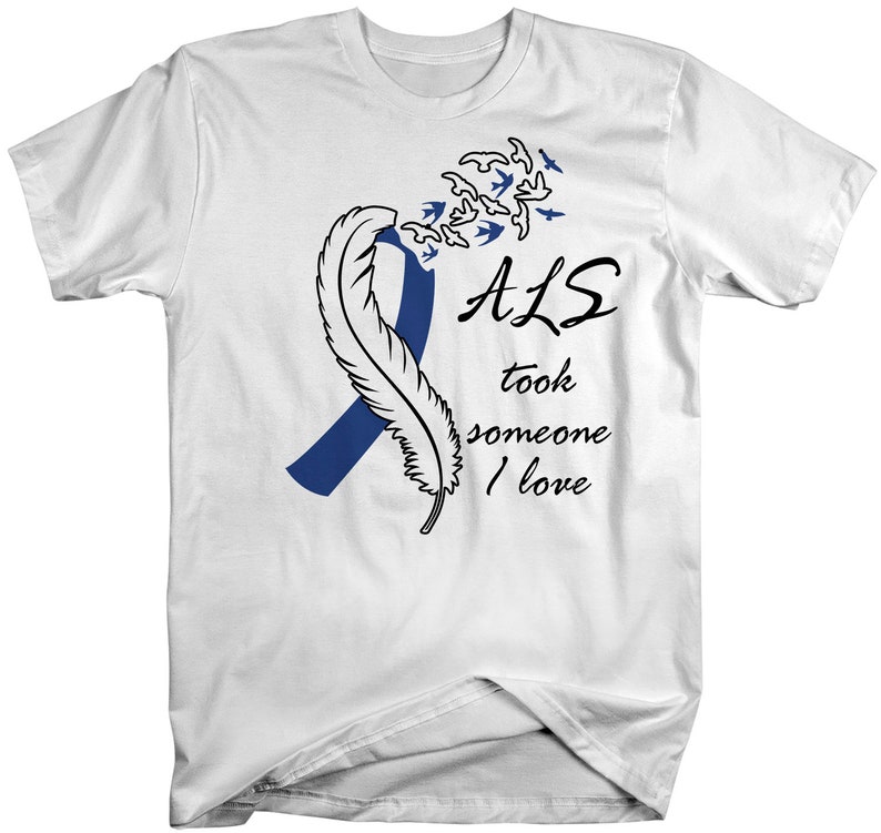Men's ALS T-shirt Blue ALS Amyotrophic Lateral Sclerosis | Etsy