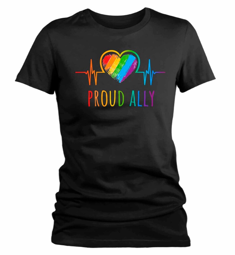 Women's Proud Ally LGBT T Shirt LGBT Support Shirt Friends - Etsy
