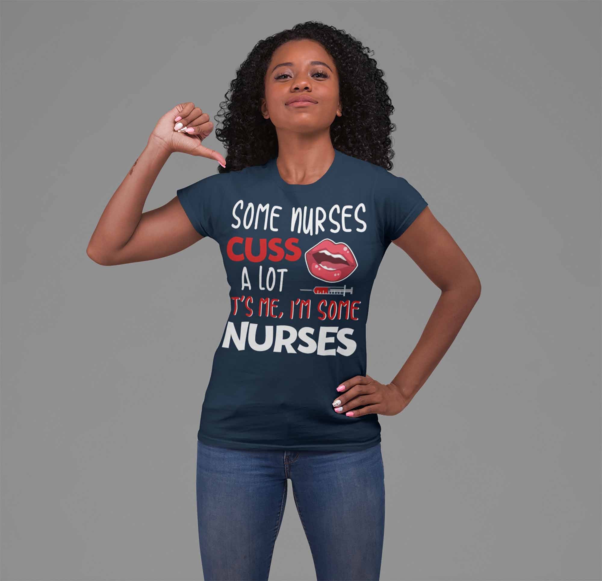 Womens Funny Nurse T Shirt Nurse Shirt Some Nurses Cuss A Etsy De