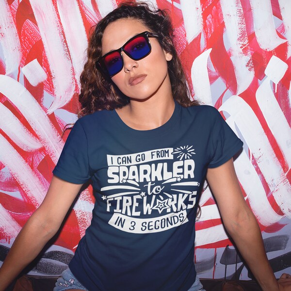 Fireworks Tshirt - Etsy