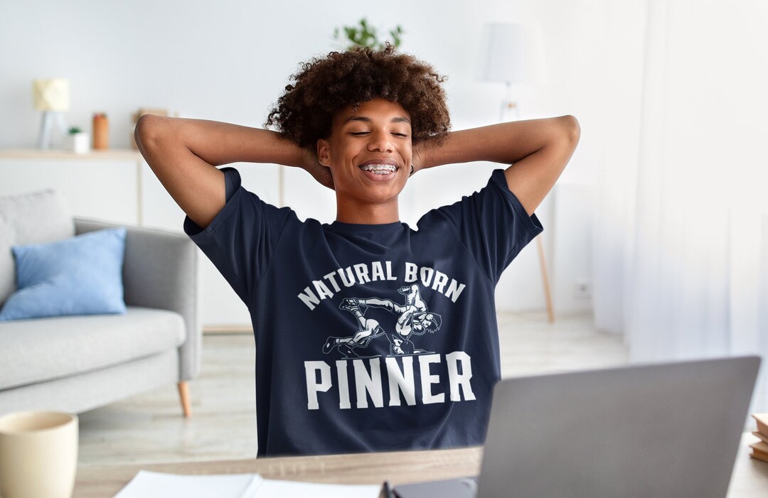 Kids Wrestling Shirt Natural Born Pinner T-shirt Wrestler Wrestle Team ...