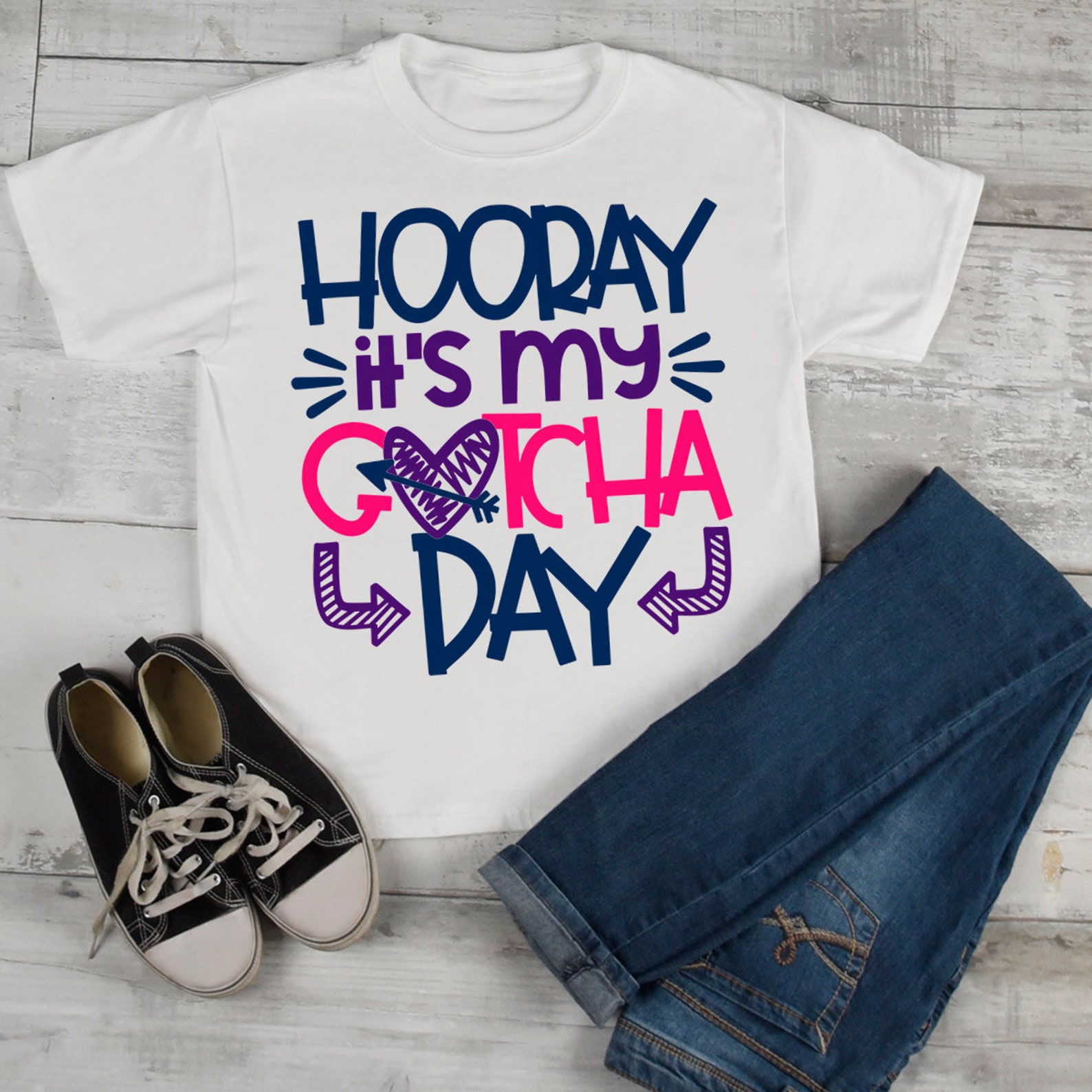 Girl's Gotcha Day T Shirt Adoption Shirts Adopted Tee Cute - Etsy