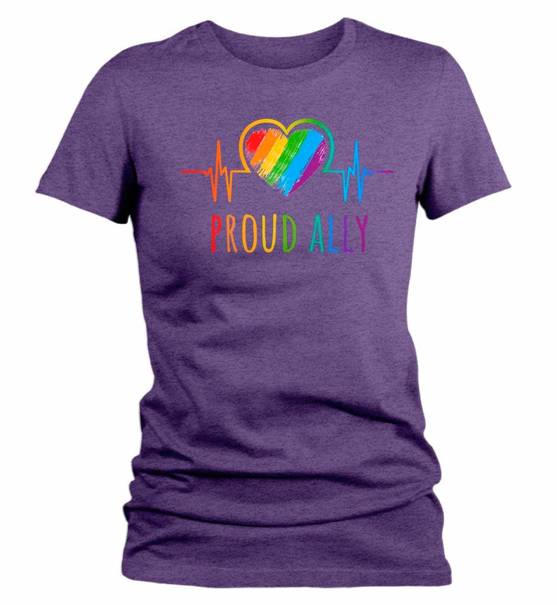 Women's Proud Ally LGBT T Shirt LGBT Support Shirt Friends - Etsy