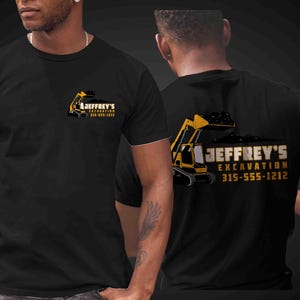 Men's Custom Construction Shirt Personalized Company Excavating Demo ...