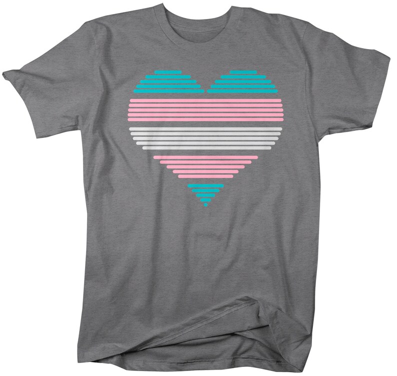 Men's LGBT T Shirt Transgender Pride Shirts Heart Trans - Etsy