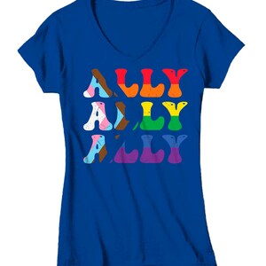 Women's LGBT Ally Shirt LGBTQ Support Ally T Shirt Flag - Etsy