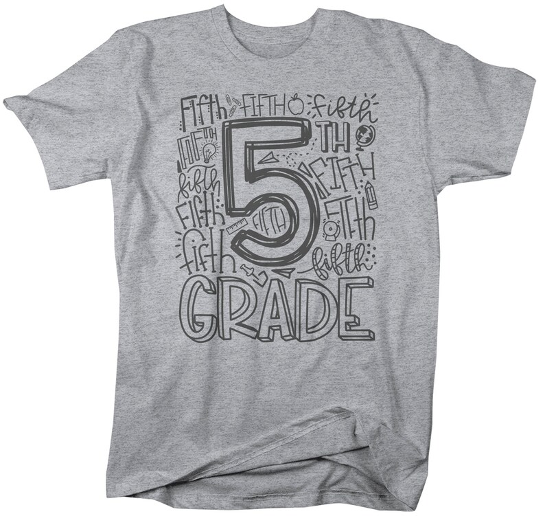 Men's Fifth Grade Teacher T Shirt 5th Grade Typography T - Etsy
