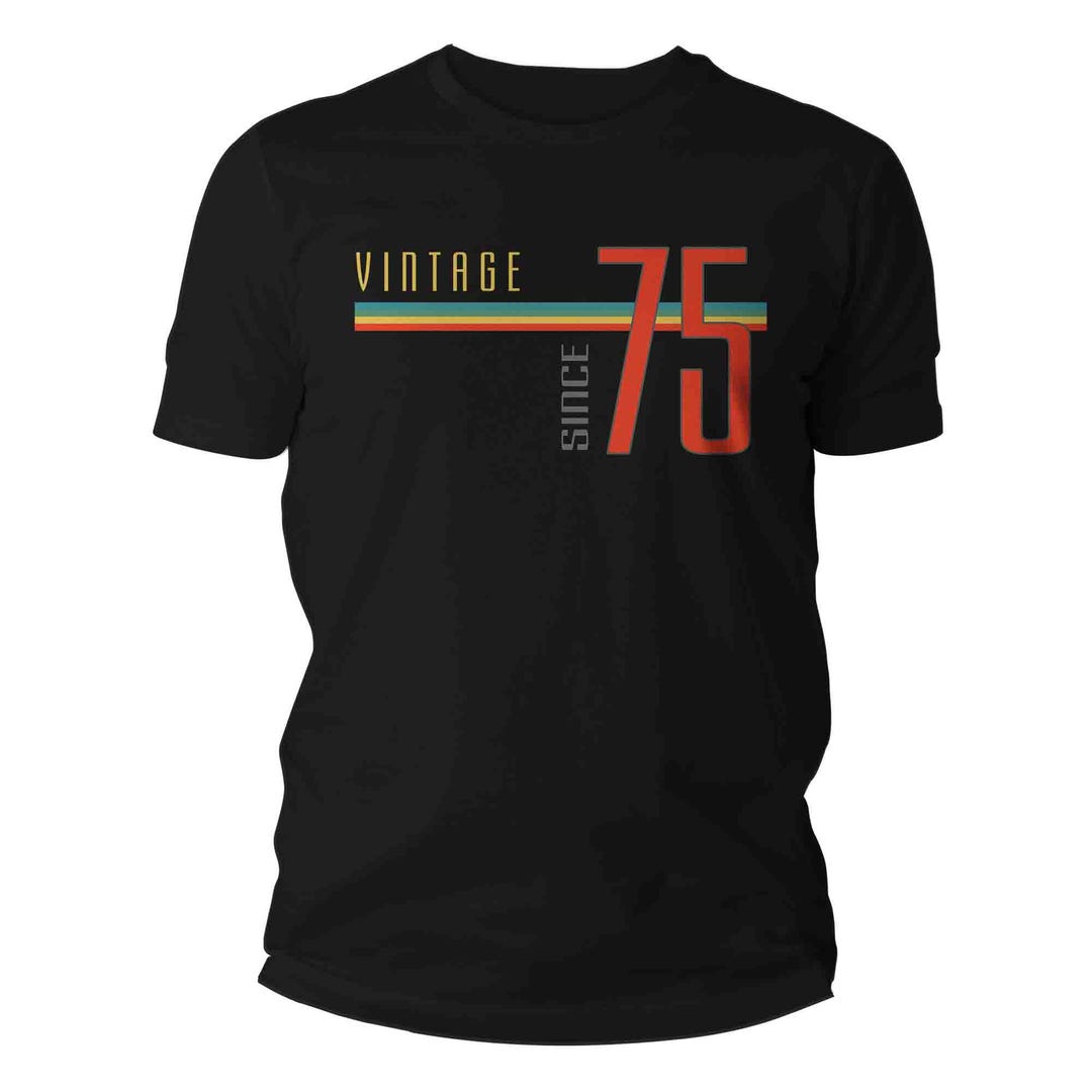 Men's Vintage Since 1975 50th Birthday T-shirt Retro Fifty Shirt Gift ...