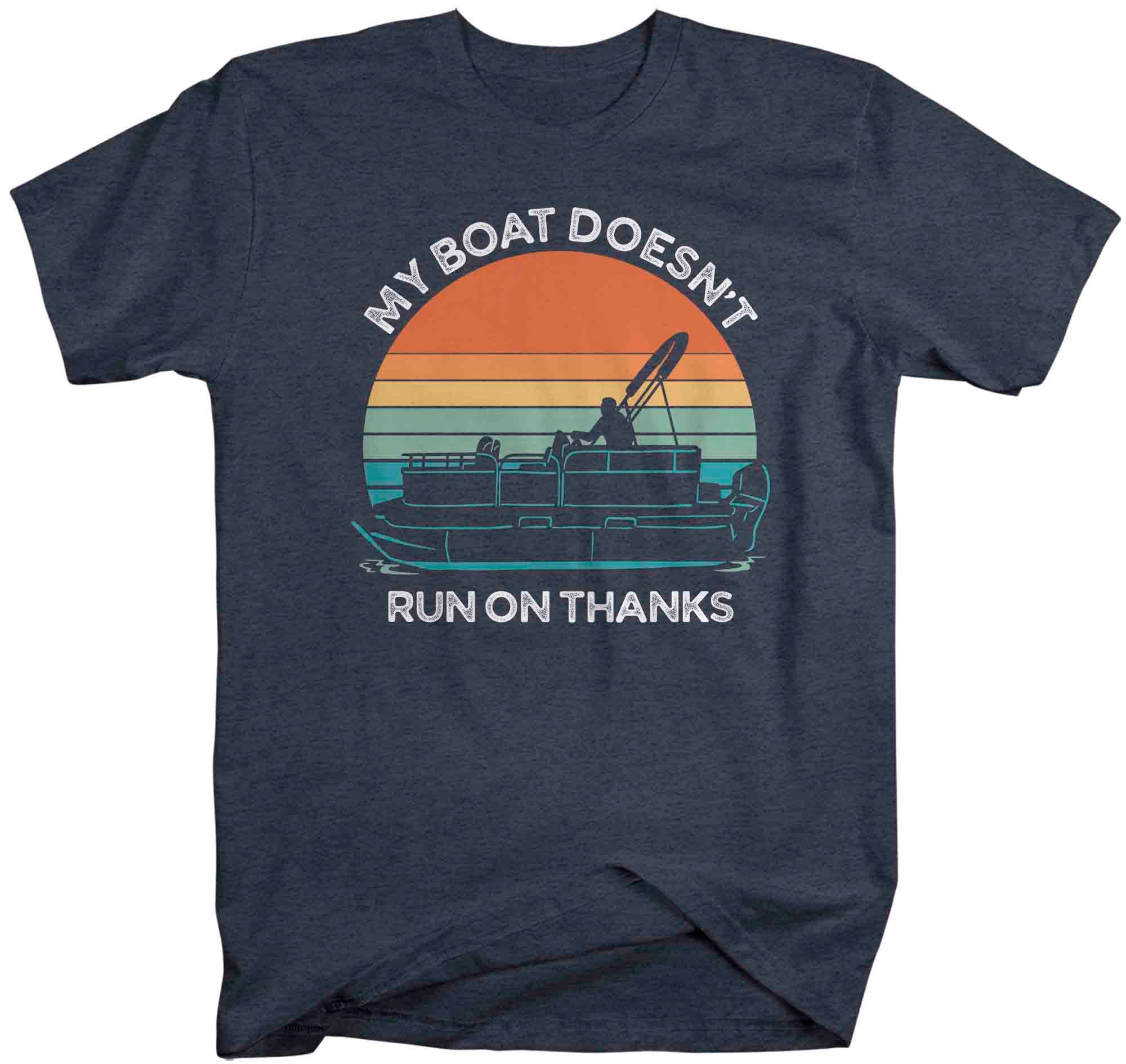 Men's Funny Boater Shirt Pontoon Boat T Shirt Doesn't | Etsy
