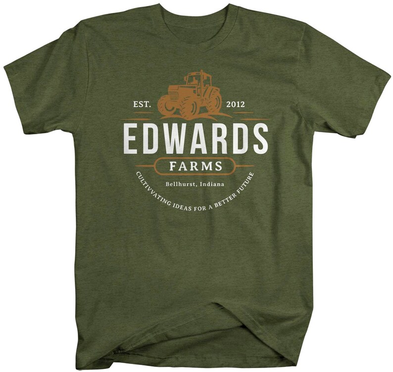 Mens Personalized Farm T Shirt Tractor Farming Shirt Etsy