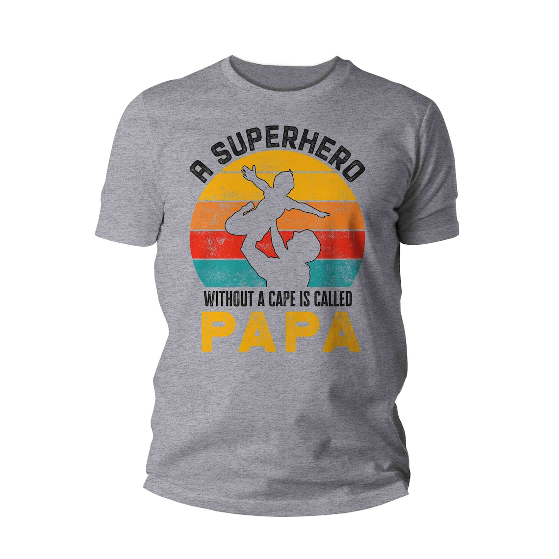 Men's Papa Shirt Hero Dad T Shirt Superhero Super Name for - Etsy