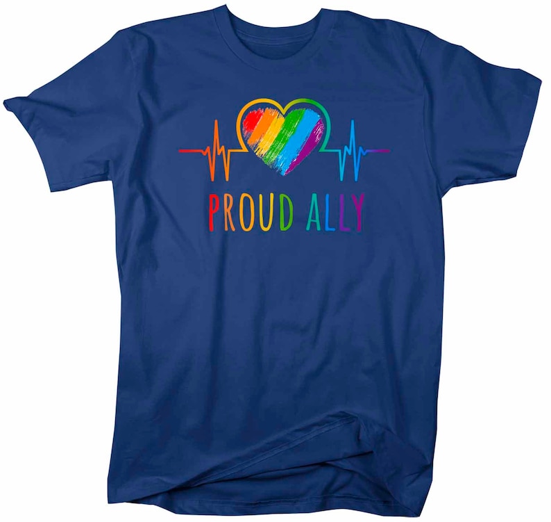 Men's Proud Ally LGBT T Shirt LGBT Support Shirt Friends - Etsy