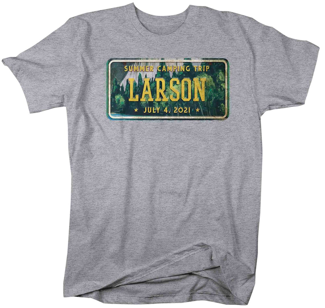 Men's Personalized Camping Shirt License Plate T Shirt | Etsy
